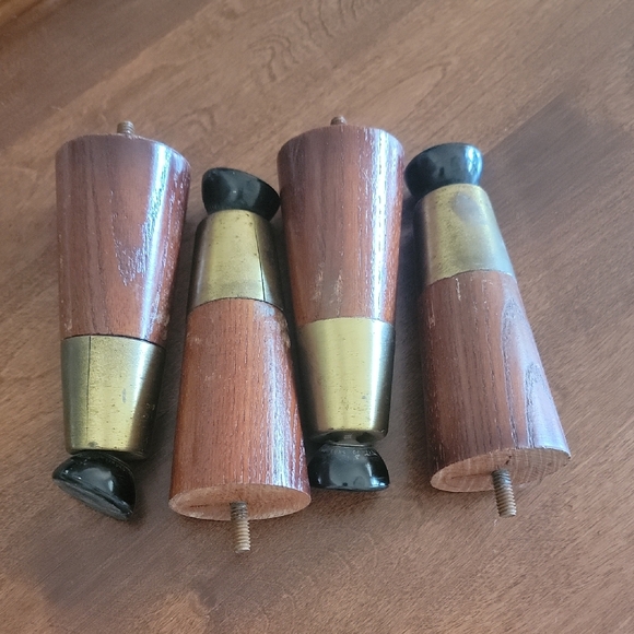 Other | Vintage Mcm Brass Capped Furniture Legs | Poshmark